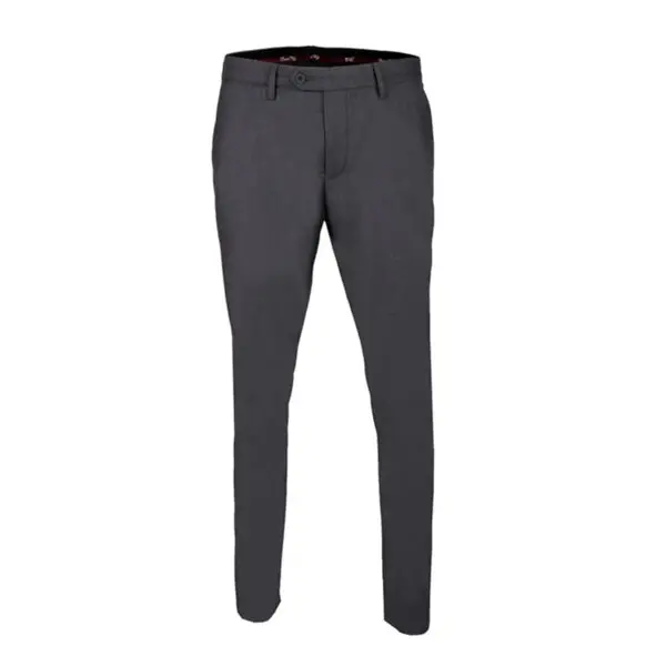 DAVID WEJ Aldo Plain Smart Trousers With Belt Loops - Grey