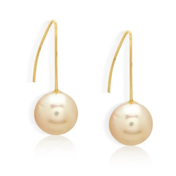 DHWANI BANSAL Perla Earrings With South Sea Pearls - Gold