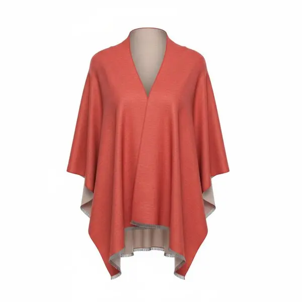 FRANCHETTI BOND Clara Coral/beige Reversible Wrap - Orange