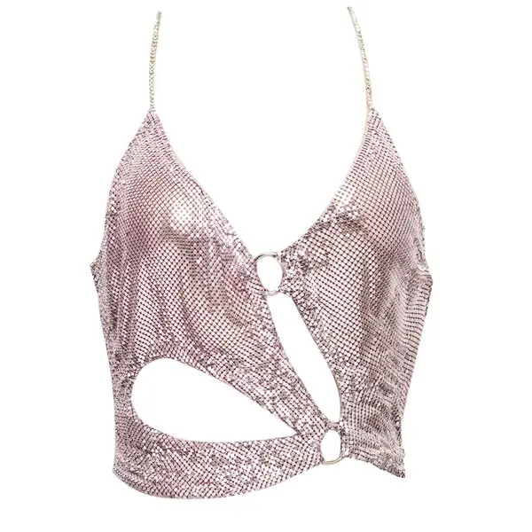 PALOMA LIRA Lilac Metal Top - Silver