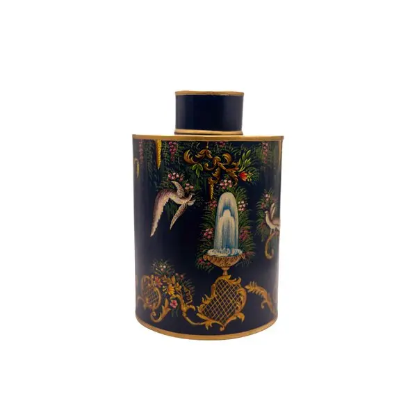NILA PARMAR DESIGNS Paradise Meadow Geometric Vase With Lid - Blue
