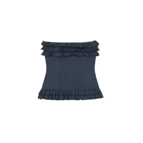 Carmen Says Denim Noctis Top - Blue