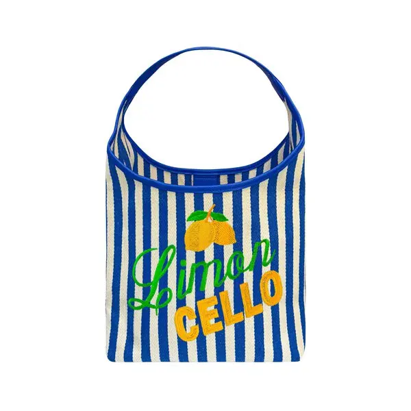 LILLY LOVES Stripe Limoncello Handbag - Blue