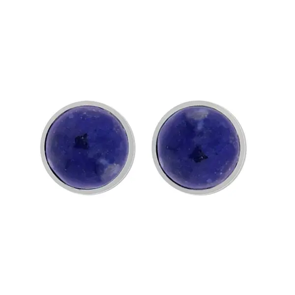 CHARLOTTE'S WEB JEWELLERY Silver / Blue Maya Interchangeable Silver Stud Earrings Lapis Lazuli - Silver/blue