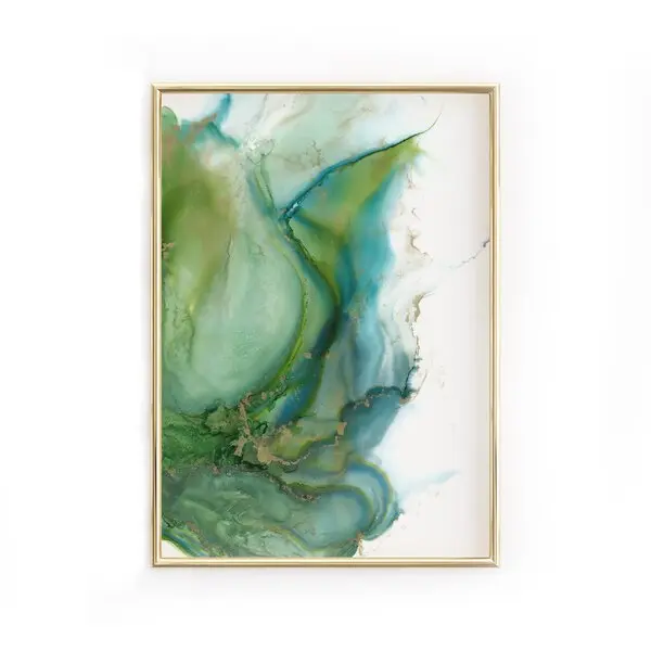 Art By Affie Peacock A4 Fine Art Print - Green