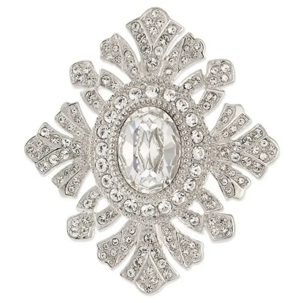 Grossé Crystal Statet Brooch, Series Trésor - Silver