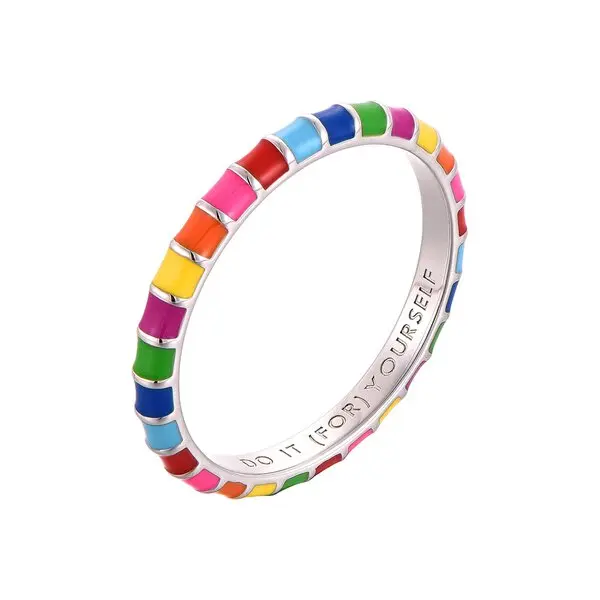 PINNOLE Multicolour Thin Ring - Gray