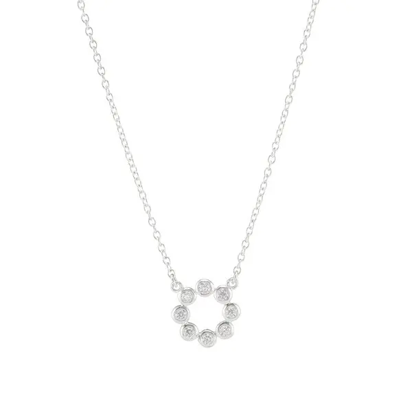 AUREE JEWELLERY Ortigia Mini Moissanite & Sterling Necklace - Silver