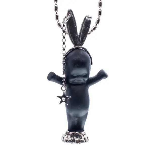 GEM KINGDOM Black / Silver Happy Baby Rebel Rabbit Silver Black - Black/silver