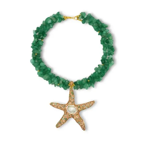 VIEA Green / Red Sirena Verde Necklace