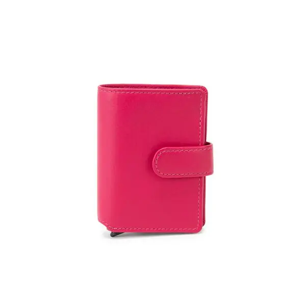 CAMPO MARZIO ROMA 1933 Axel Card Holder Fuchsia Flame Scarlet - Pink