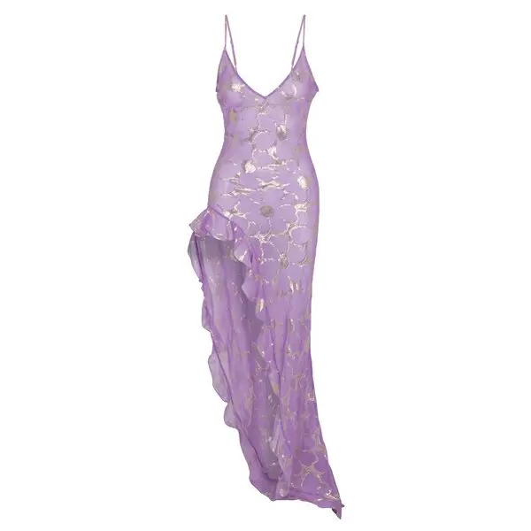 DELFI COLLECTIVE Lara Lilac Ruffle Dress - Purple