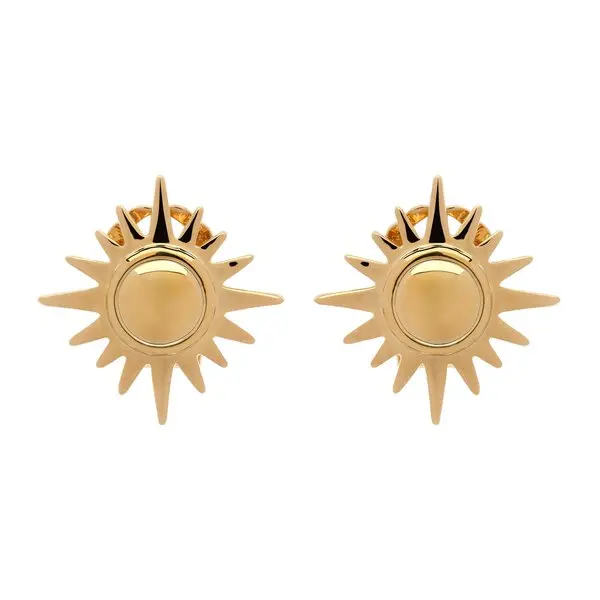 EMMA HOLLAND JEWELLERY Sunburst Clip Earrings - Gold