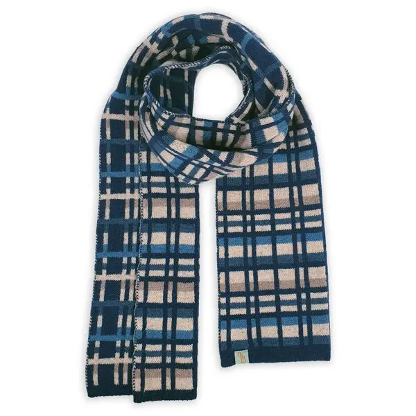 OTTO & SPIKE Neutrals Scarves Plaid Up Diesel - Blue