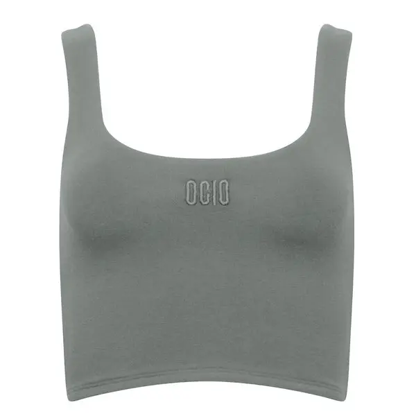OCIO LEISUREWEAR Double Scoop Tank In Sage - Green