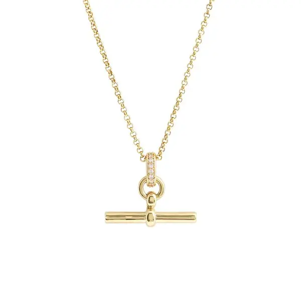 HYE JANE JEWELRY Juliette T Bar Necklace - Gold