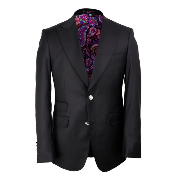 DAVID WEJ Aldo Single Breasted Peak Lapel Blazer - Black