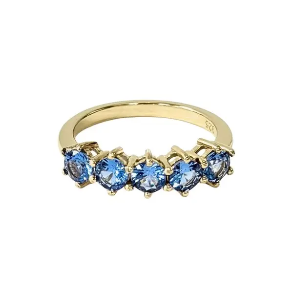 BELINDA JEWELZ Blue / White White Topaz Lena Birthstone Ring - Blue/white