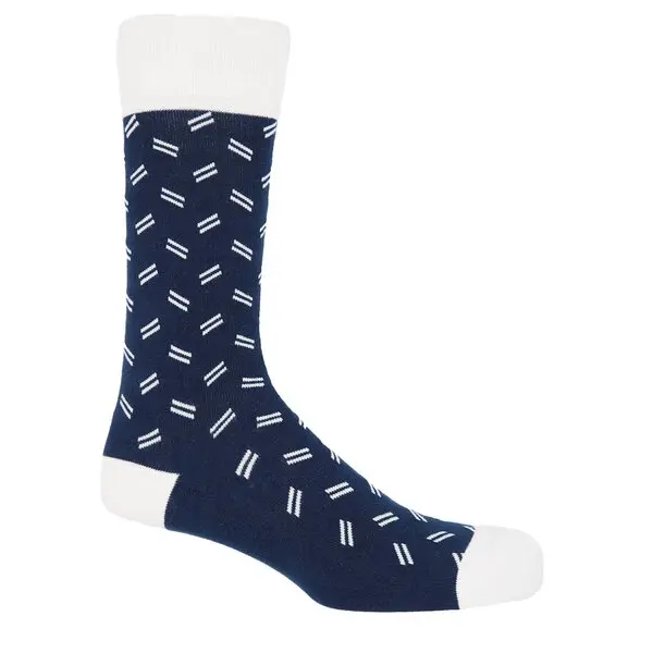 PEPER HAROW - MADE IN ENGLAND Parallel Socks Navy - Blue