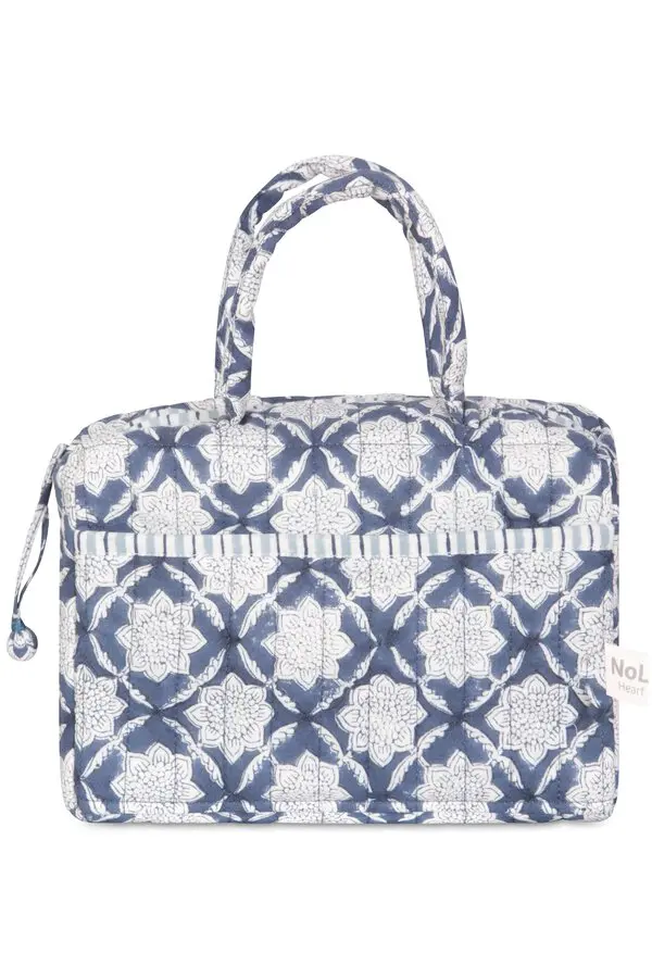 NOLOGO-CHIC Freya Handle Washbag Washbag Cotton Indigo - Blue