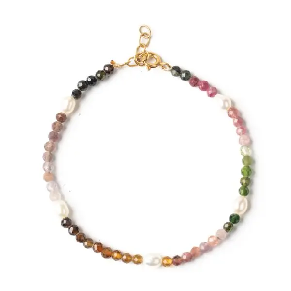 THE LINK BETWEEN Multi Renaissance Mosaic Gold Vermeil Bracelet - Yellow