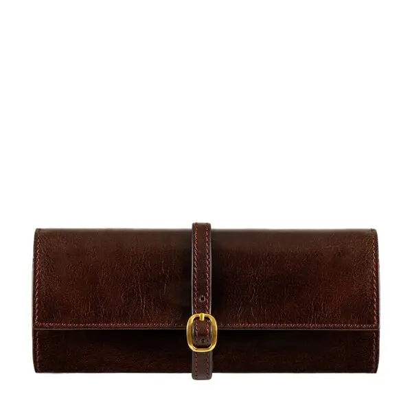 TIME RESISTANCE Leather Jewelry Case Madame Bovary - Brown