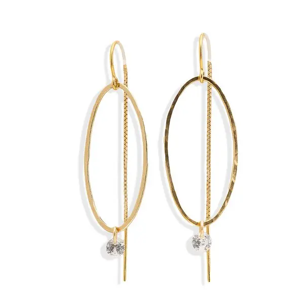 KATE KOEL Dangle Thread Earrings - Gold