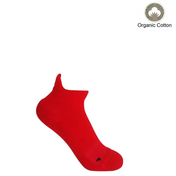 PEPER HAROW - MADE IN ENGLAND Organic Trainer Sport Socks - Red