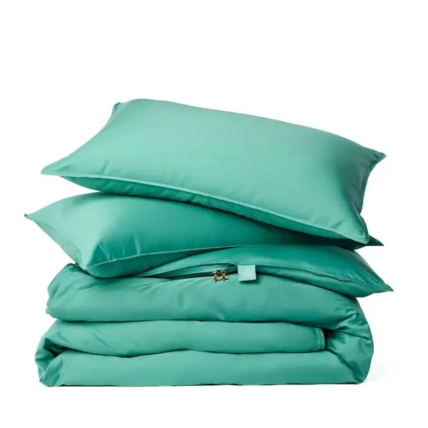 CANADIAN DOWN & FEATHER COMPANY Duvet Cover Set With Three Sided Zipper, Xl Queen Turquoise - Blue