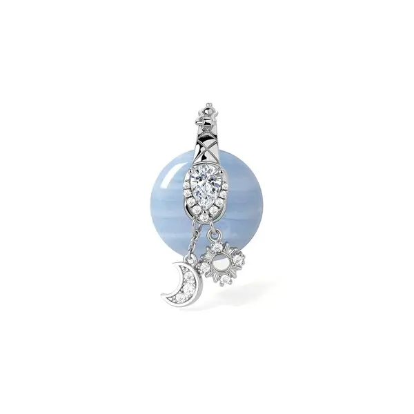 FREQNC ATELIER Ouroboros Charm Lace Agate Throat Chakra - Blue