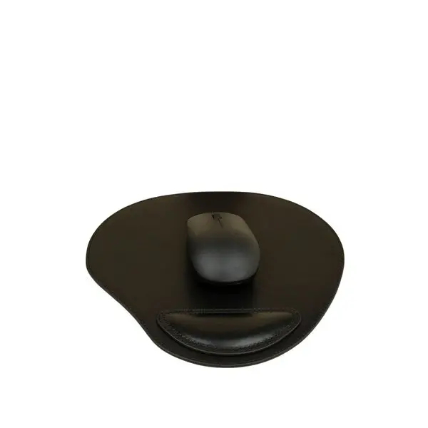 LEATHERE Ergonomic Leather Mouse Pad With Wrist Support Portland - Black