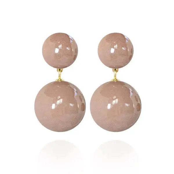 SAULE LABEL Sonia Classic Earrings In Dune - Brown