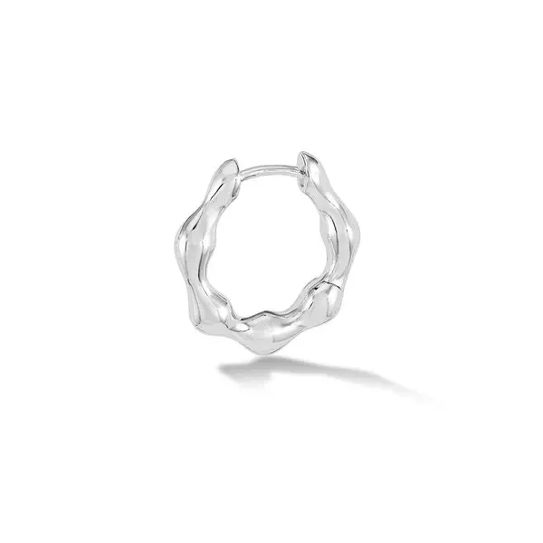 DOWER & HALL Single Waterfall Hinged Hoop - Silver
