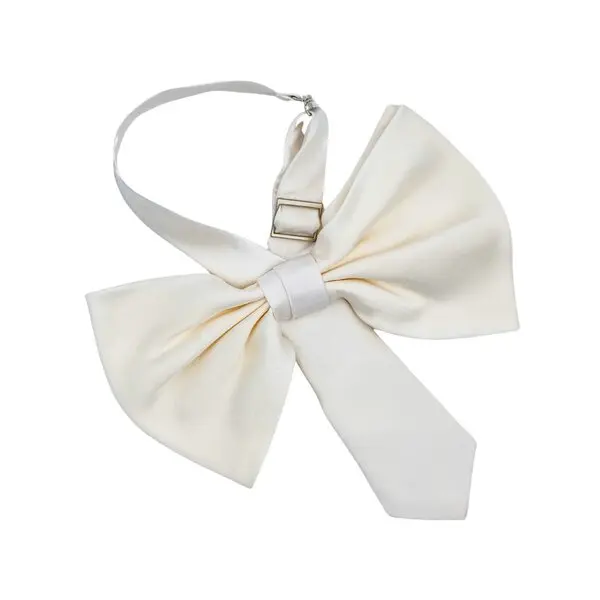 NANDANIE Silk The Jenny Bow Tie - White