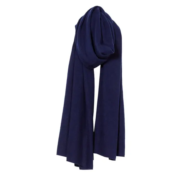 COVE Lola Navy Cashmere Travel Wrap - Blue
