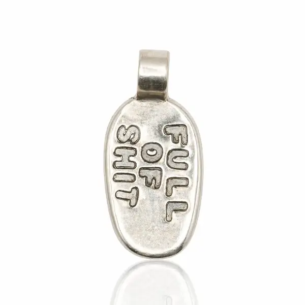 THE LILA LOBSTER Full Of Sh*t Charm - Silver