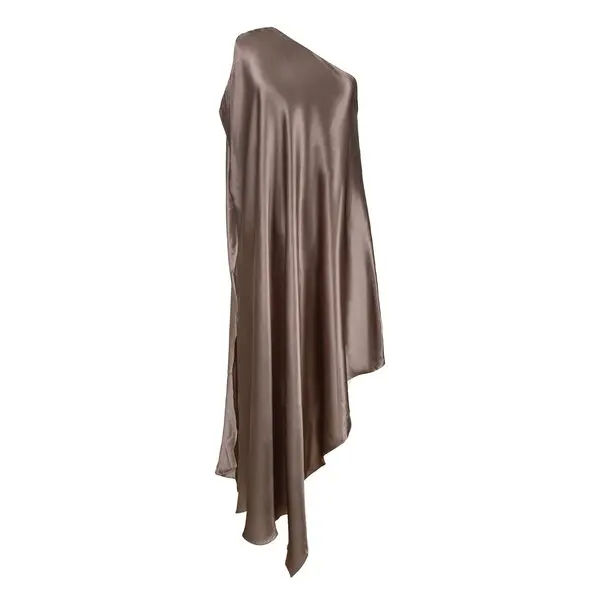 SASHA LA MER Beatrice Silk Dress, Color Cappuccino Rose - Brown