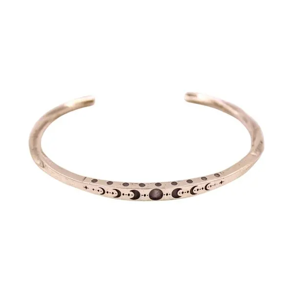 1610ISTANBUL Moon Silver Bracelet - Grey