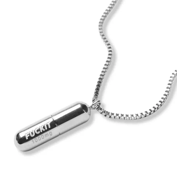 HOOPS + CHAINS LDN Fuckit Pill - Silver