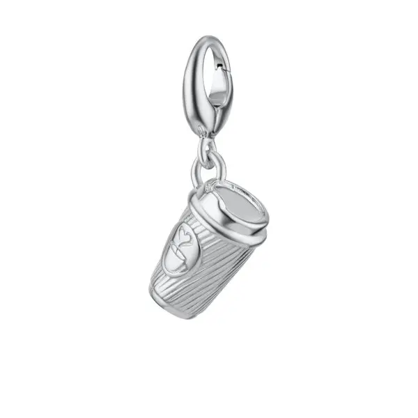 LILY CHARMED Sterling Takeaway Coffee Cup Charm - Silver