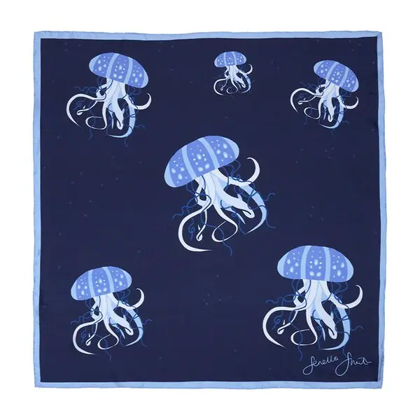 FENELLA SMITH Jellyfish Silk Scarf - Purple