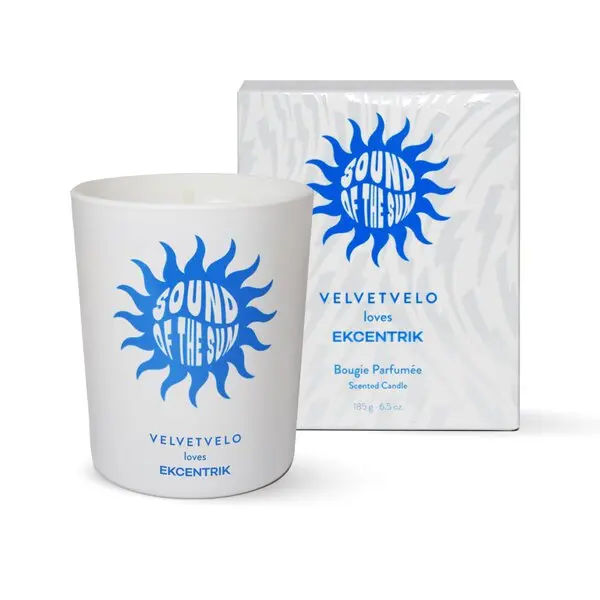 EKCENTRIK White / Blue Sound Of The Sun Scented Candle - White/blue