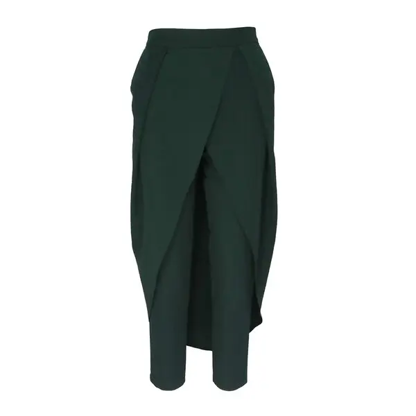 BLUZAT Pants With Skirt - Green