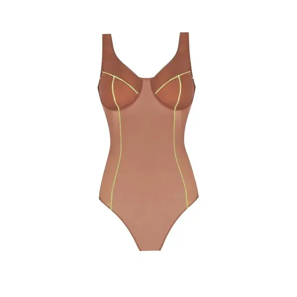 YORSTRULY Neutrals Naked Bodysuit Taupe - Brown