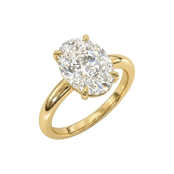 DAINTY LONDON Statet Oval Diamond Ring The Nadira Ring - Gold