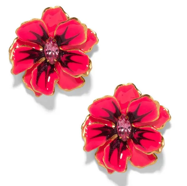 THE PINK REEF Small Double Florals In Neon - Pink