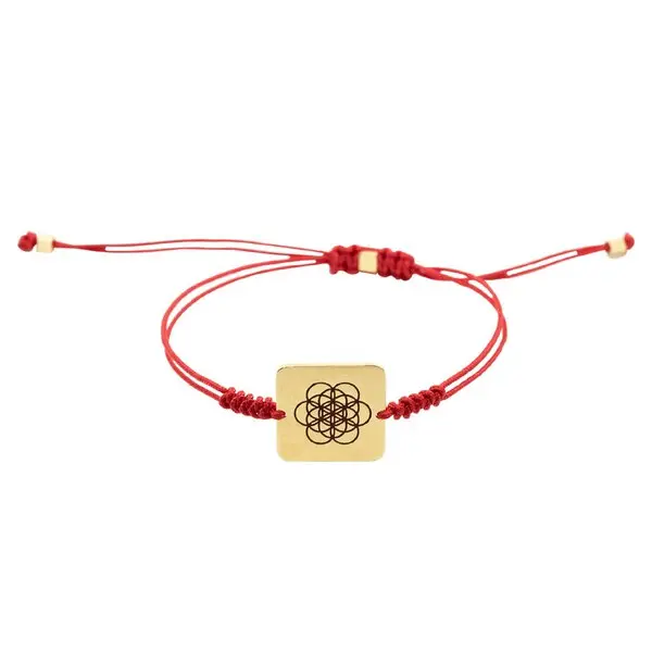 ATELIER PETITES PIERRES Gold / Red La Vida Red Sliding Knot Bracelet - Gold/red