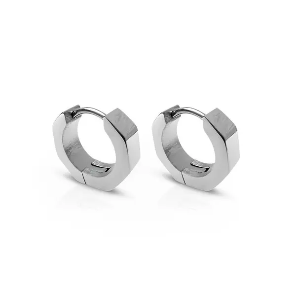 EVER JEWELLERY Motum Waterproof Huggie Hoop Earrings - Silver