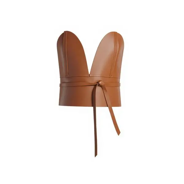 CIRCULAR PATH Neutrals Wrap Corset Belt Pecan - Brown