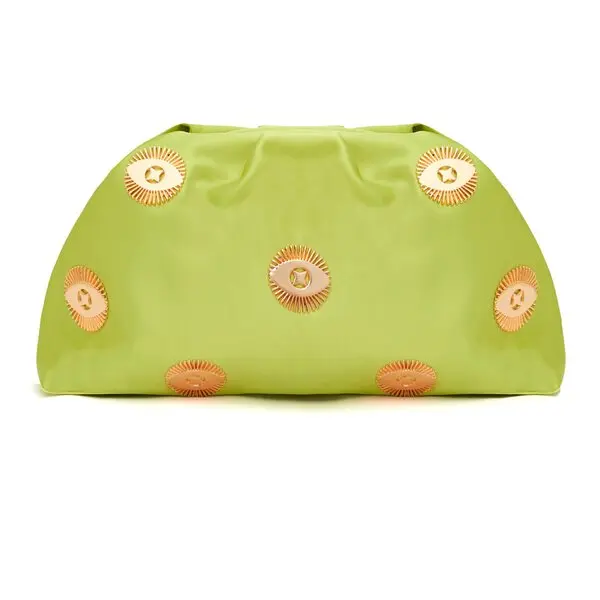 D’lueur Atelier Vega Eye Embellished Satin Handbag